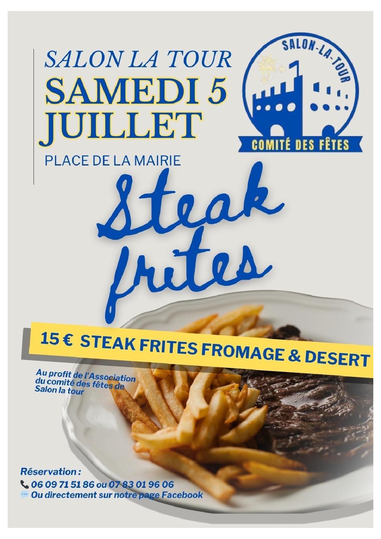 Grande soirée « Steak Frites » à Salon-la-Tour ! – Salon La Tour